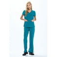 NATURAL UNIFORMS Womens Scrub Set Lightweight Stretch with 12 Pockets ...