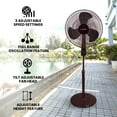 HomePointe 16-Inch 3 Speed Tilt Head Oscillating Pedestal Stand Fan ...