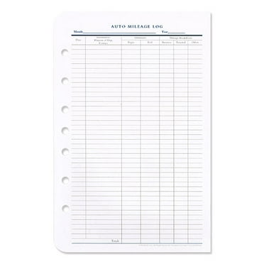 Dome, DOM750, Auto Mileage & Expense Record Book, 1 Each, White ...
