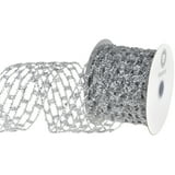HOMEFORD Christmas Expandable Sparkle Tinsel Wired Ribbon, 2-1/2-inch ...