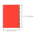 MLINS 2 Sets Numbered Tab Binder Dividers Colorful Plastic Page ...