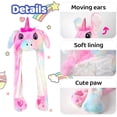 2 Pack Unicorn Ear Moving Hat Plush Ears Jumping up Hat Two Style ...
