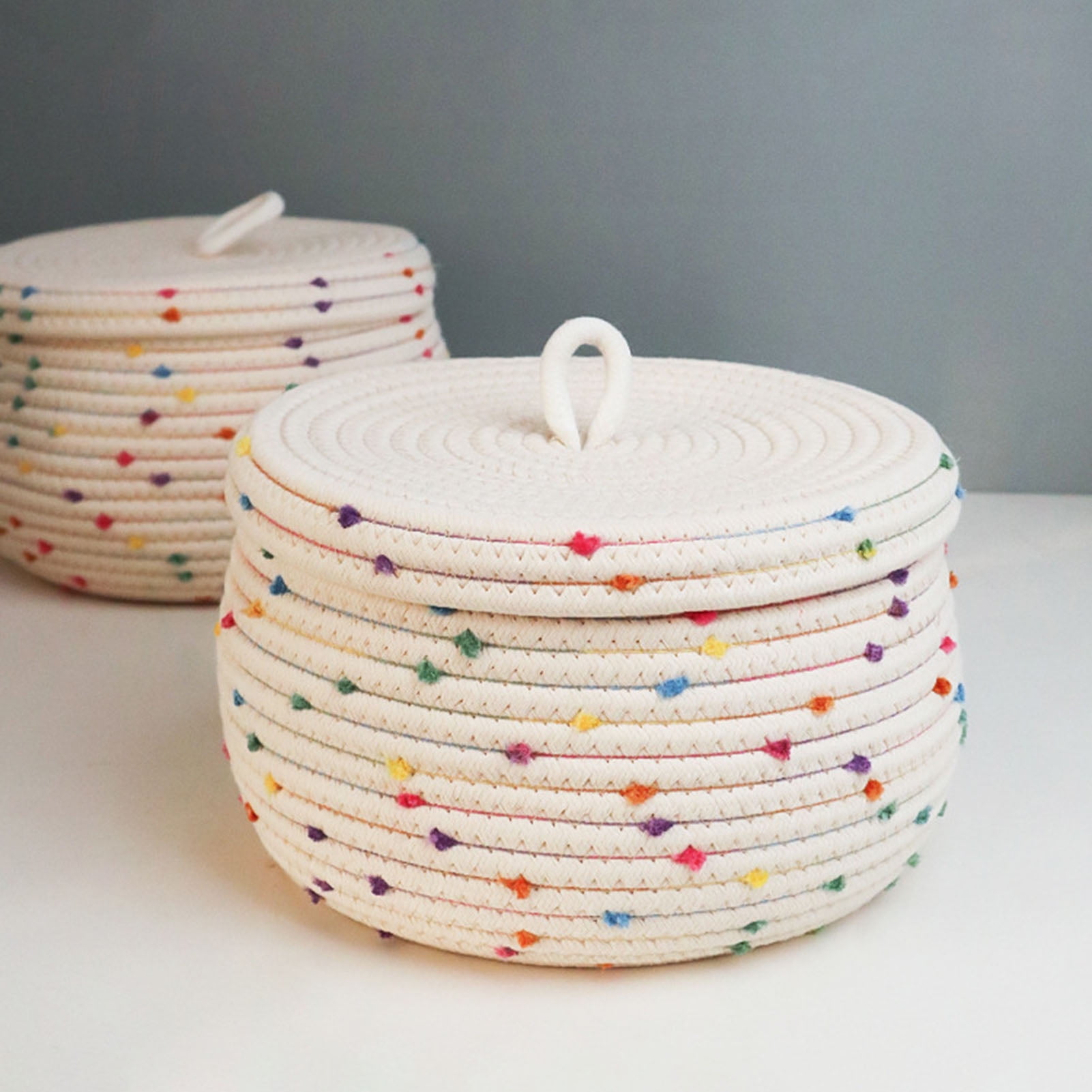 Click here for Unbranded Good Woven Cotton Line Storage Basket Ha... prices