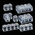110 Pcs Small Particles Mix Bricks Transparent Clear White Thick Brick ...