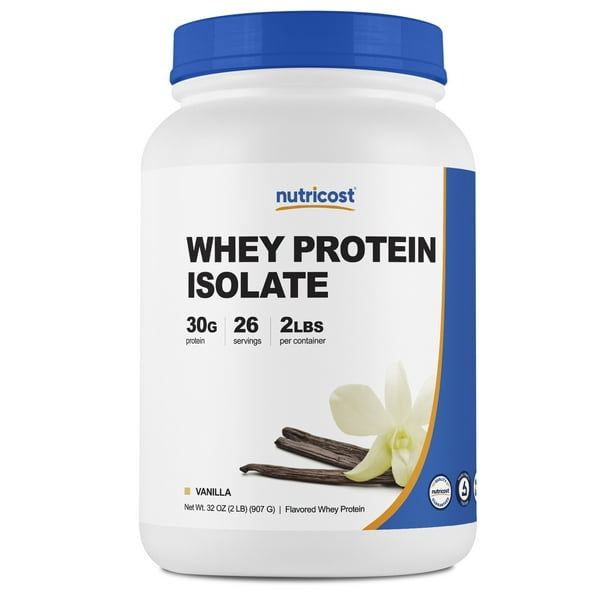 Nutricost Whey Protein Isolate Powder (Vanilla) 2LBS - Gluten Free & Non-GMO - Walmart.com ...