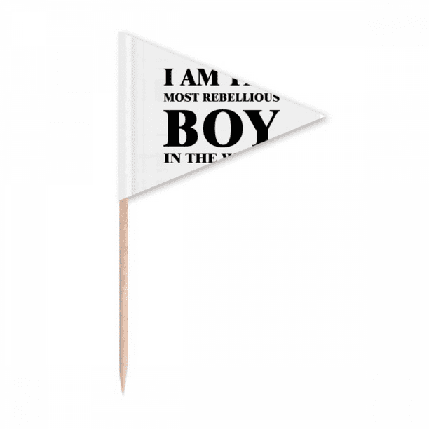I Am The Rebellious Boy Art Deco Fashion Toothpick Triangle Cupcake ...