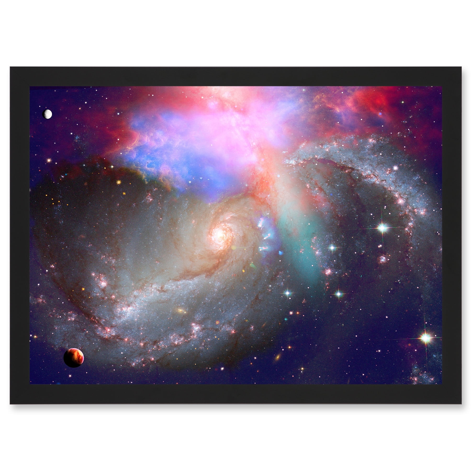 Spiral Galaxy Deep Space Stars Nebula Cosmos Artwork Framed Wall Art ...