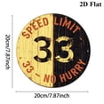HELLOYOUNG Retro "Speed Limit" Tin Sign 8x8 Inch Round Metal Poster ...