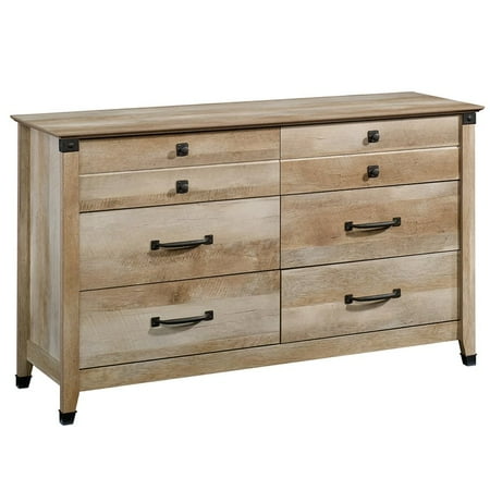 Sauder Carson Forge Engineered Wood 6-Drawer Double Dresser in Lintel ...