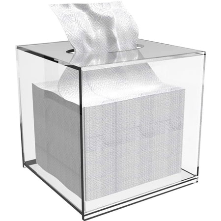 Tissue Box Holder with Cover Square,Facial Tissue Dispenser Box Case ...