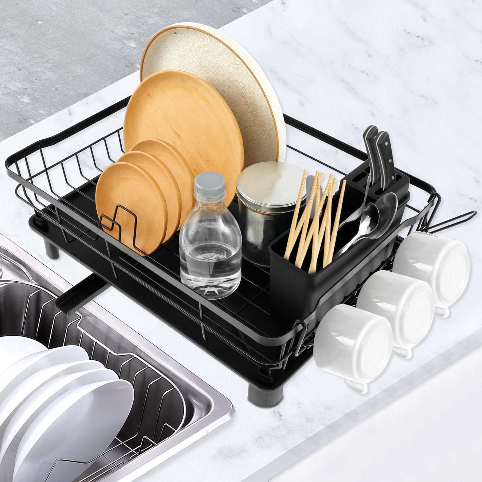 Click here for Retrok Dish Drying Rack With Swivel Drainage Spout... prices
