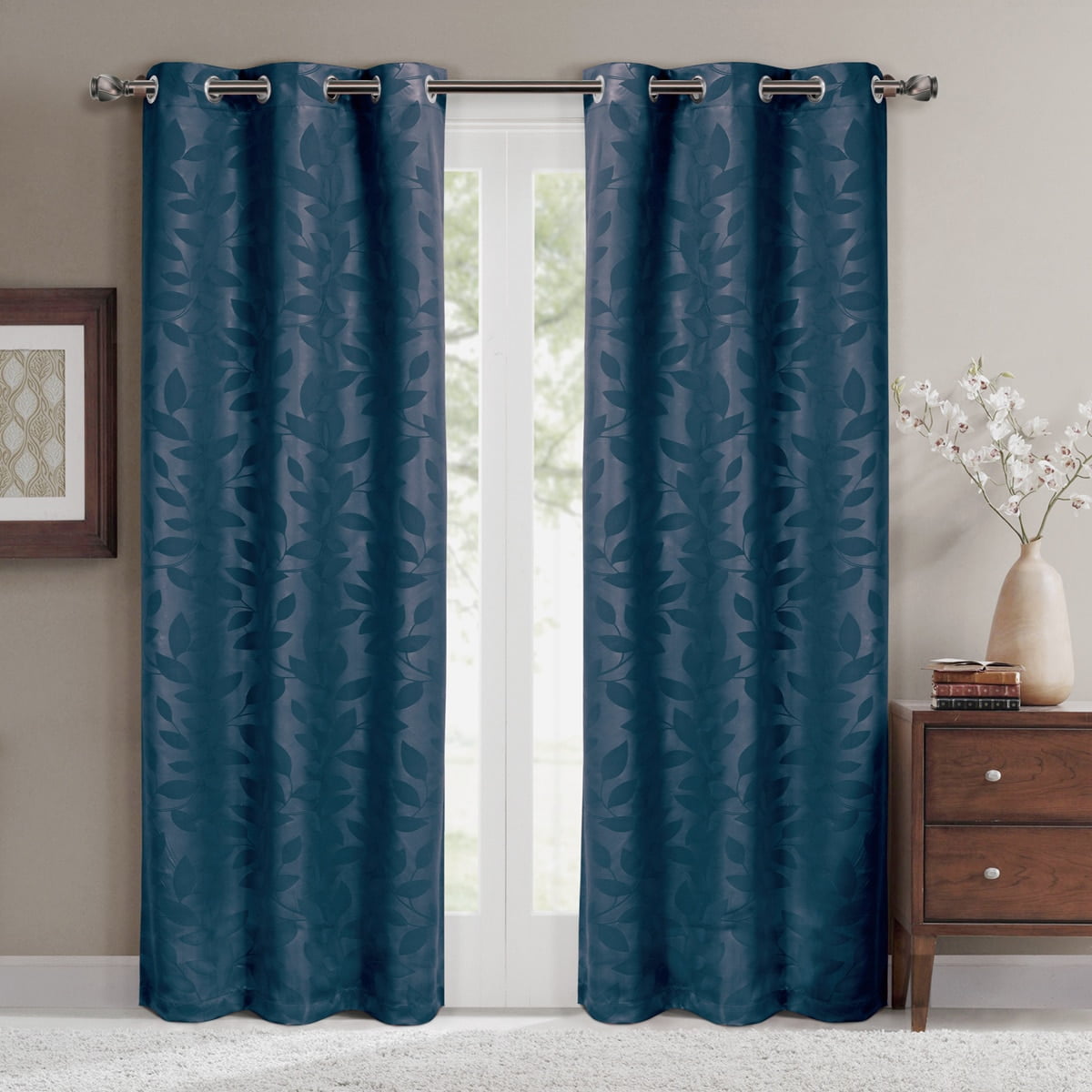 Virginia Pair (Set of 2) Blackout Weave Energy-Saving Thermal Curtain ...