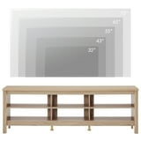 TV Stand for 75 inch TV with 6 Storages for Living Room, Oak TV Media ...