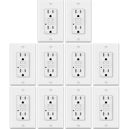 10 Pack - LZMY Weather Resistant GFCI Outlet, Outdoor Ground Fault ...