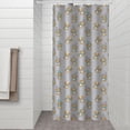 Basics Bathroom Shower Curtain, Water Resistant Fabric with Grommets ...