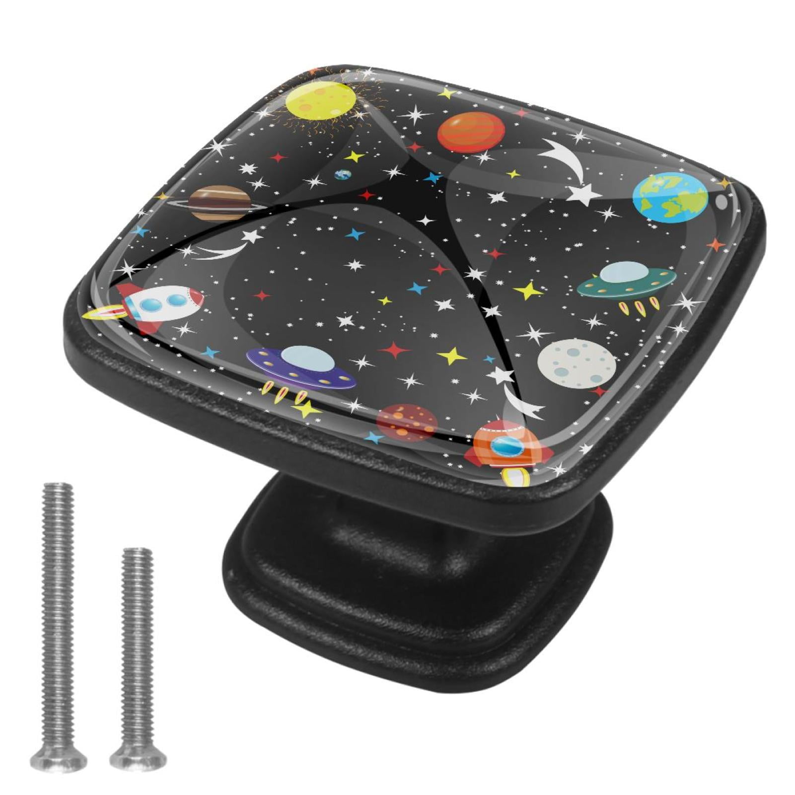 4 Pcs Cabinet Handle Drawer Pulls Space Planet Spaceship Knobs with ...