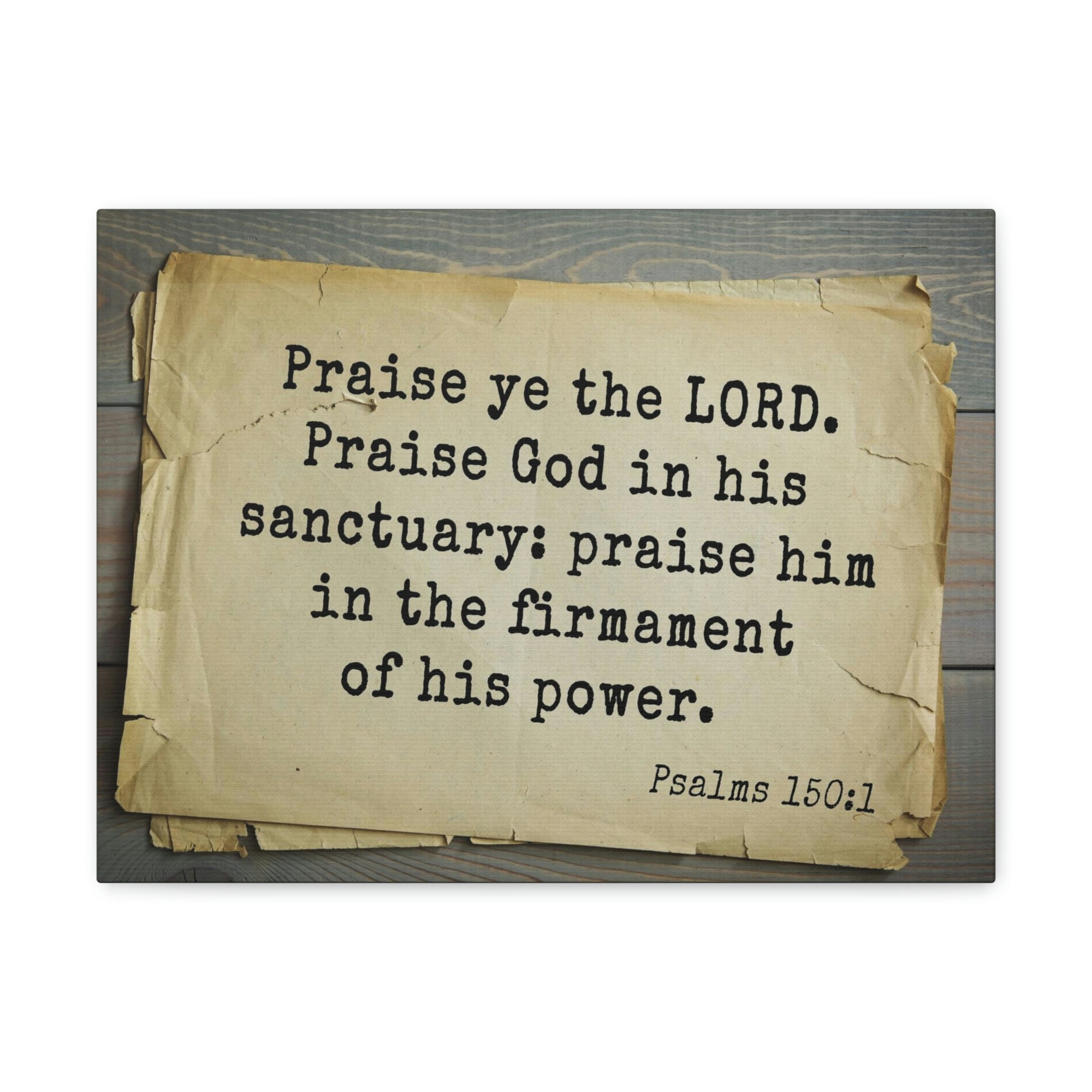 Scripture Walls Praise The Lord Psalms 150:1 Bible Verse Canvas ...