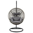Outdoor Swing Egg Chair, Modern Patio Swing Chair with Stand and ...