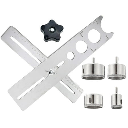 Ceramic Tile Hole , Ruler Punching Hand Tool Measuring Marking Extra ...