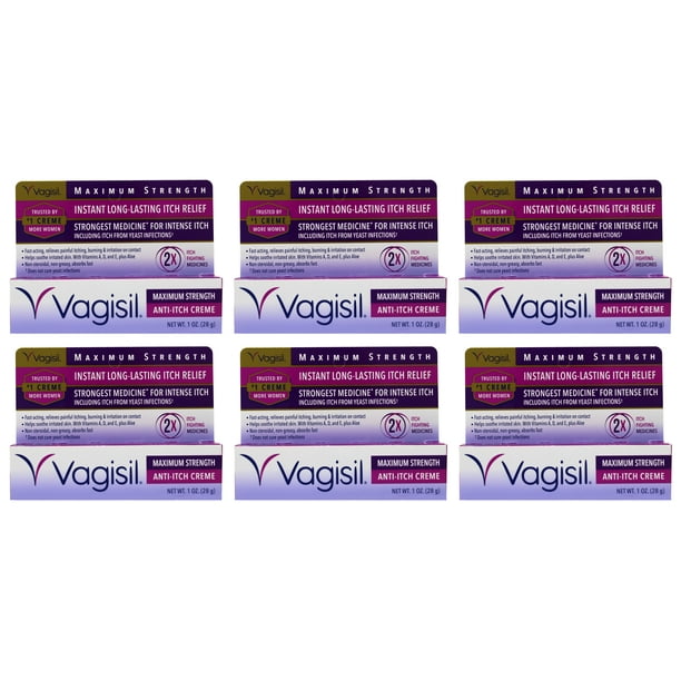 Vagisil Anti-Itch Creme Long Lasting Itch Relief, Maximum Strength - 1 ...