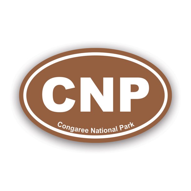 Congaree National Park Brown Oval Sticker Decal - Self Adhesive Vinyl ...