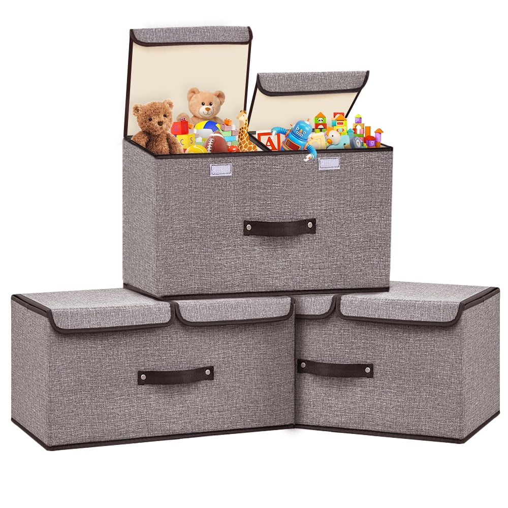 Wegoodlder Storage Bins with Lids, 19.6" Fabric Closet Organizers ...