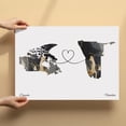 Canada Namibia Map Canvas Wall Decor – Artistic Modern Country Poster ...