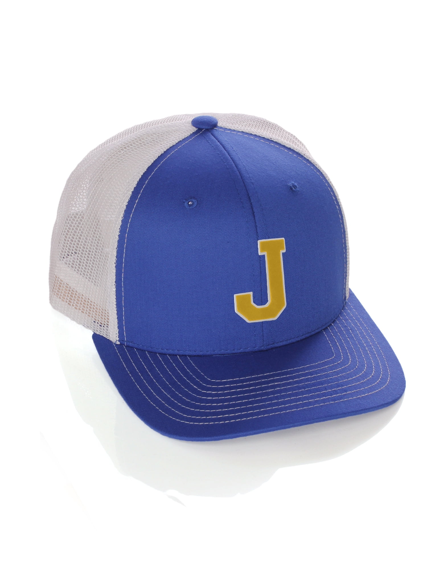 Team Sports Custom Initial Letter J Trucker Hat Adjustable Snapback ...