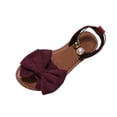 Hurxie Women's Bow Summer Dress Sandals 2026 Slingback Flats Dressy ...