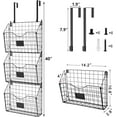 X-cosrack 3-Tier Hanging Wall File Organizer with Door Hooks and 6pcs S ...