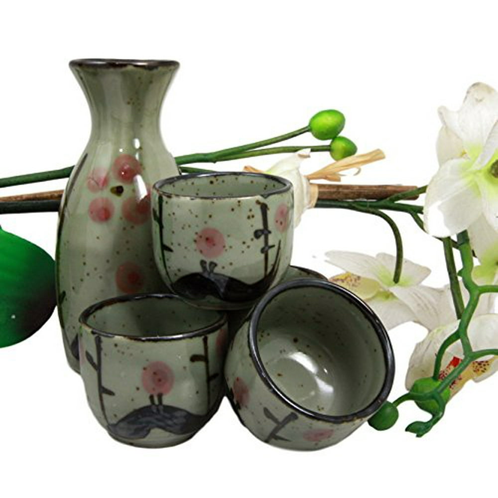 Atlantic Collectibles Japanese 5oz Ceramic Matcha Cherry Blossom Sake ...