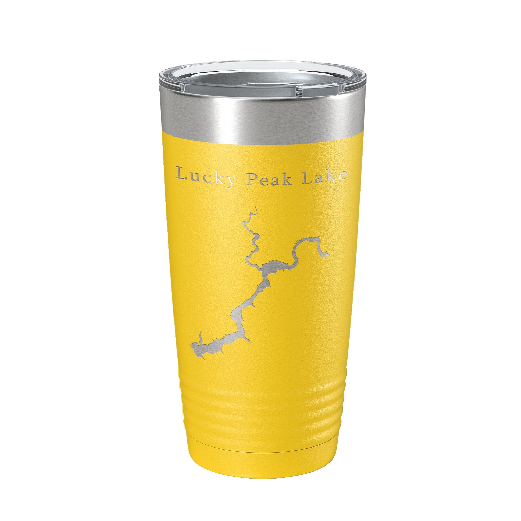 Lucky Peak Lake Map Tumbler Travel Mug Insulated Laser Engraved Coffee ...