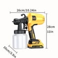 Cordless paint sprayer gun, high-power electric spray gun with an 800ml ...