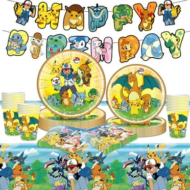Pokemon Theme Birthday Party Decoration Tableware Set, Pokemon Party ...