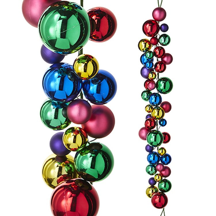 Raz Imports 2022 Ball Garlands 4' Colorful Ball Garland - Walmart.com