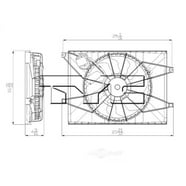 TYC 621160 Dual Radiator and Condenser Fan Assembly Fits 2008 Dodge ...