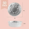 PLASTICPRO 8” Round Disposable Pans Non Stick Aluminum Foil Baking Pans ...