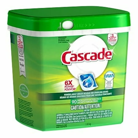 Cascade® ActionPacs Dishwasher Detergent, 90 Packs/Box, 3 Boxes/Case ...