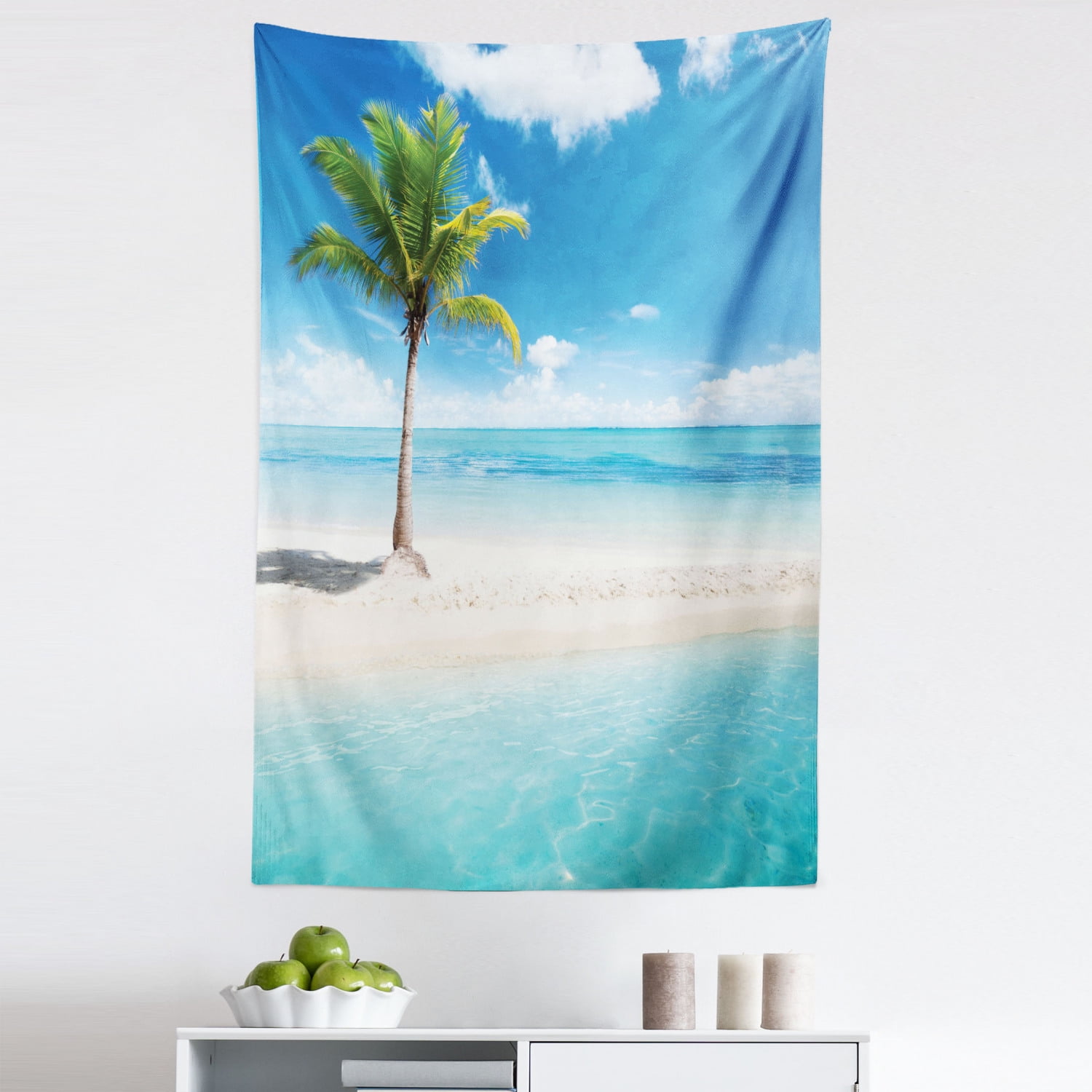 Coastal Tapestry, Idyllic Scenery Seashore Picture Sun Rays View with ...