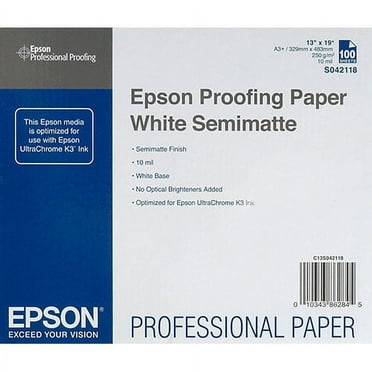 Epson Singleweight Matte Paper, 120 g, 2" Core, 44" x 131 ft., White ...