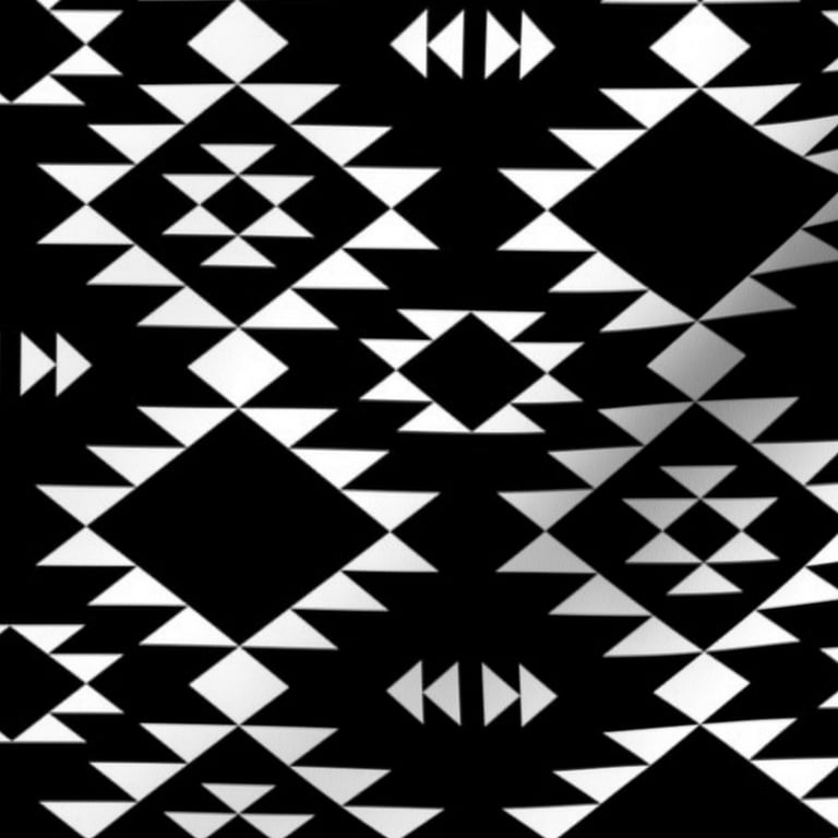 Aztec Print Black And White
