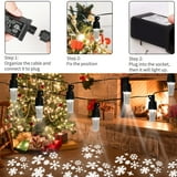 Snowflake Projection String Lights - Hanging Outdoor String Lights ...