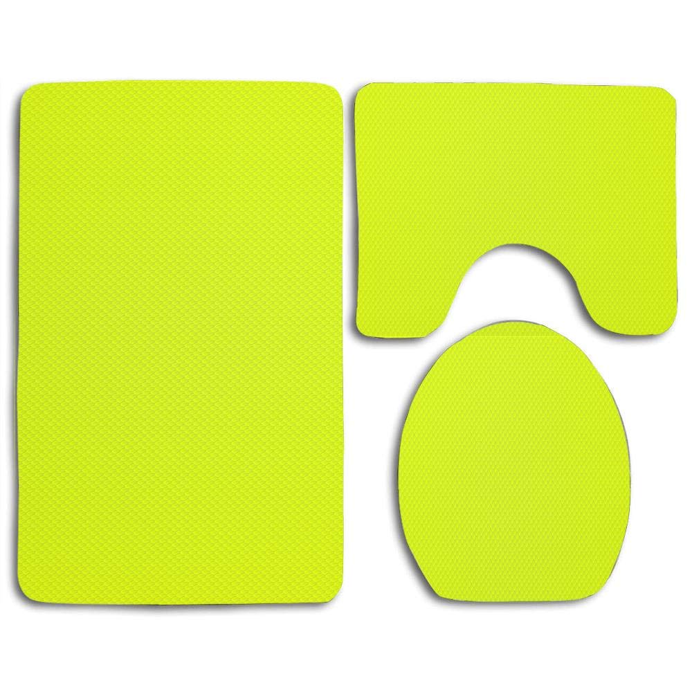 XDDJA Yellow Snake Scales 3 Piece Bathroom Rugs Set Bath Rug Contour ...