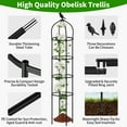 BUSATIA Garden Obelisk Trellis for Climbing Plants Outdoor, 6 Ft ...