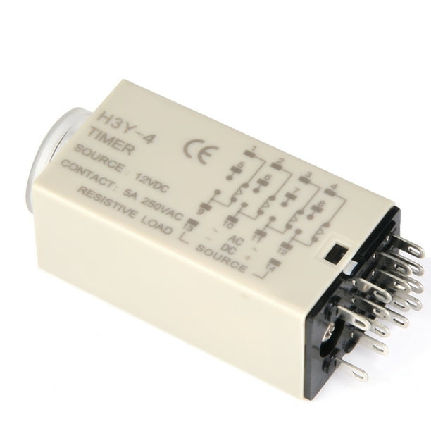 H3Y-4 Time Relay,Pointer Control Power On Delay Timer 14-Pin 12VDC ...