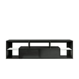 Floating TV Stand, HSUNNS Wall Mounted Shallow Floating Media Console ...
