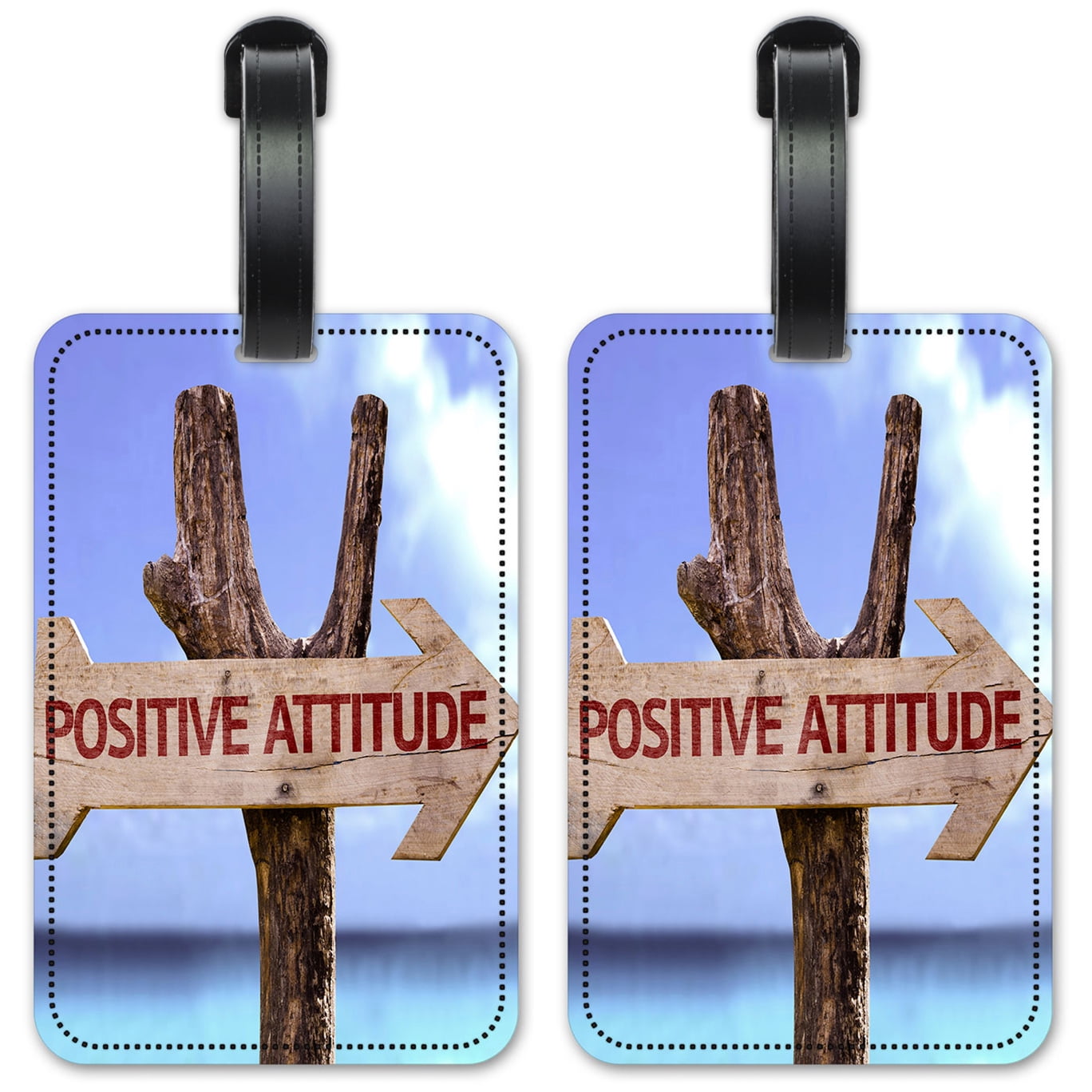 Positive Attitude - Luggage ID Tags / Suitcase Identification Cards ...