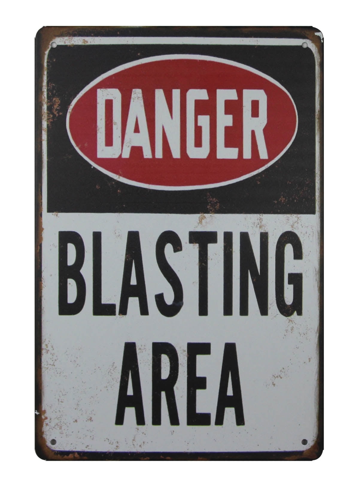 DANGER BLASTING AREA metal tin sign vintage style reproduction 12 x 8 ...