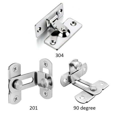 Chain Push Pull Door Lock 90 Degree Cabinet Stainless Steel Hotel Latch ...