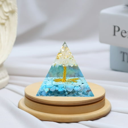 TB&W Crystal Energy Orgone Pyramid Tree of Life Mold Wealth Prosperity ...
